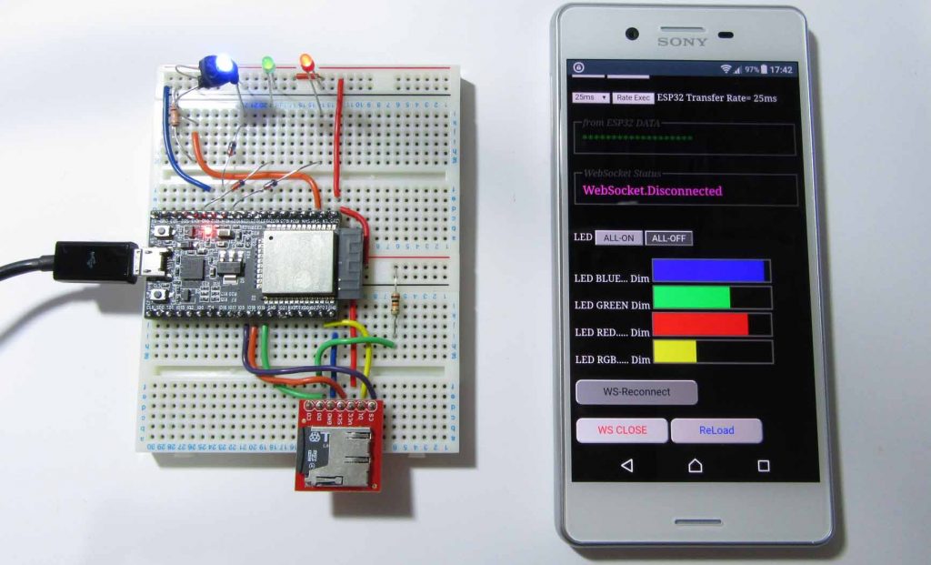 ESP32 -DevKitC ( ESP-WROOM-32 )でスマホとWi-Fi リアルタイム双方向同時通信 | ページ 3 | mgo-tec電子工作