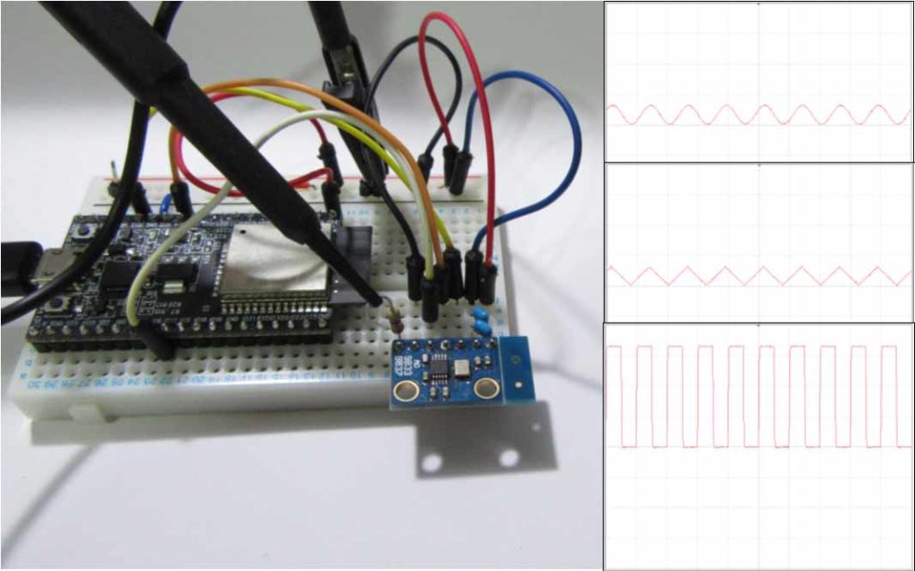 ESP32 で波形信号発生モジュール AD9833 を制御して サイン波 を発生させてみる | mgo-tec電子工作