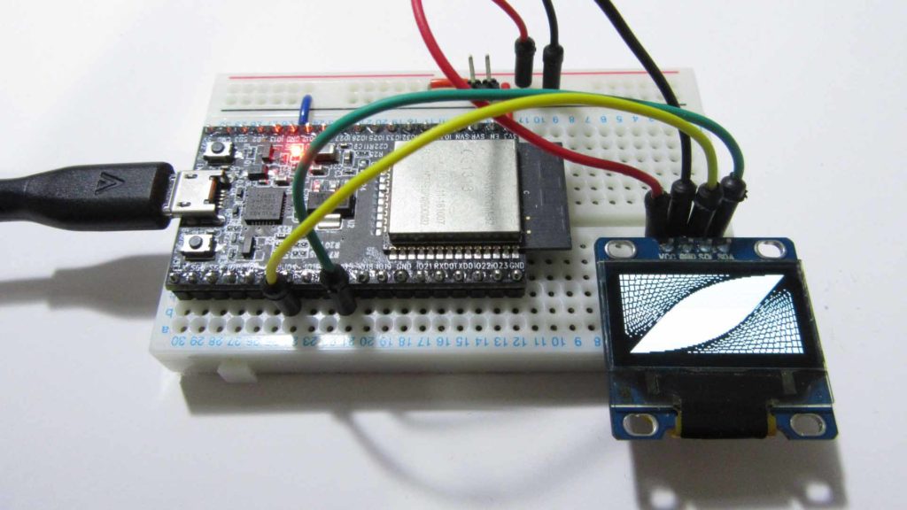 OLED SSD1306 で点、線、四角形、円を描く ( ESP32 , ESP8266 , Wire ライブラリのみ使用 ) | mgo-tec電子工作
