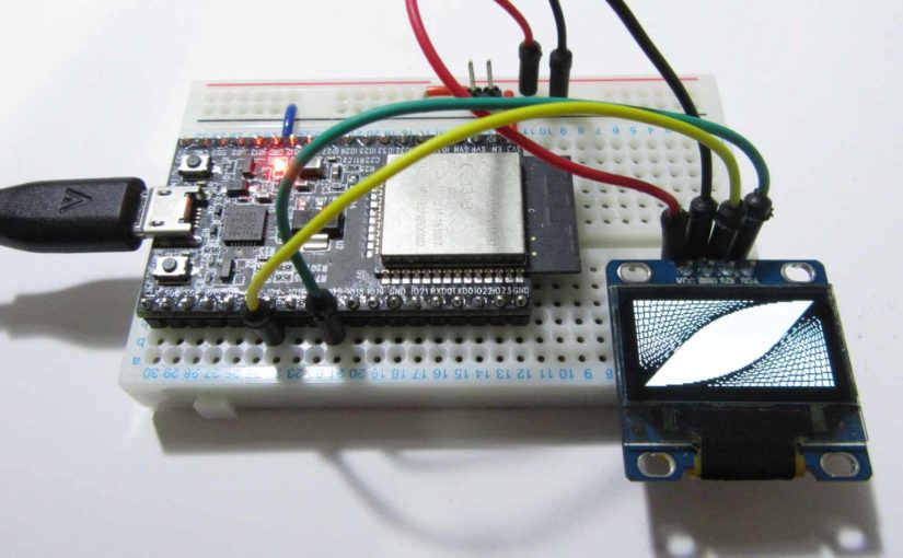 OLED SSD1306 で点、線、四角形、円を描く ( ESP32 , ESP8266 , Wire ライブラリのみ使用 ) | mgo-tec電子工作